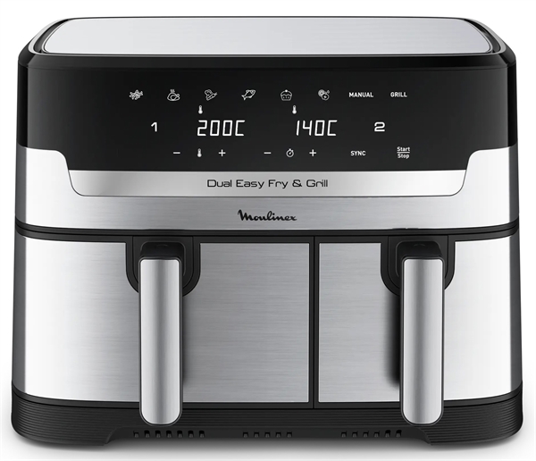 MOULINEX Easy Fry Dual Air Fryer & Grill EZ905D20 test en review ...