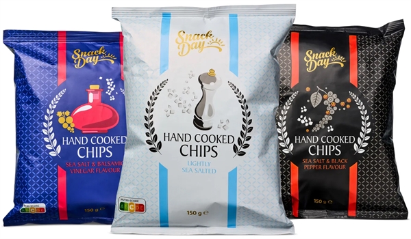 SNACK DAY (LIDL) HAND COOKED CHIPS LIGHT SEA SALTED gezondheidsscore ...