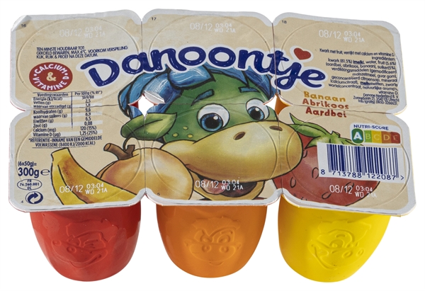 DANONE DANOONTJE BANAAN ABRIKOOS AARDBEI gezondheidsscore - Testaankoop ...