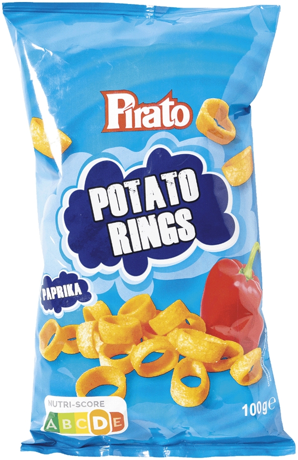 PIRATO (ALDI) POTATO RINGS, PAPRIKA gezondheidsscore - Testaankoop gezond