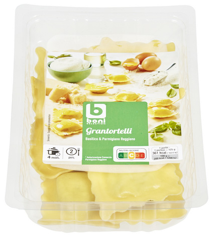 BONI SELECTION (COLRUYT) GRANTORTELLI BASILICO & PARMIGIANO REGGIANO ...